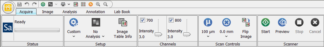 Acquire Tab - Odyssey® Sa Imaging System